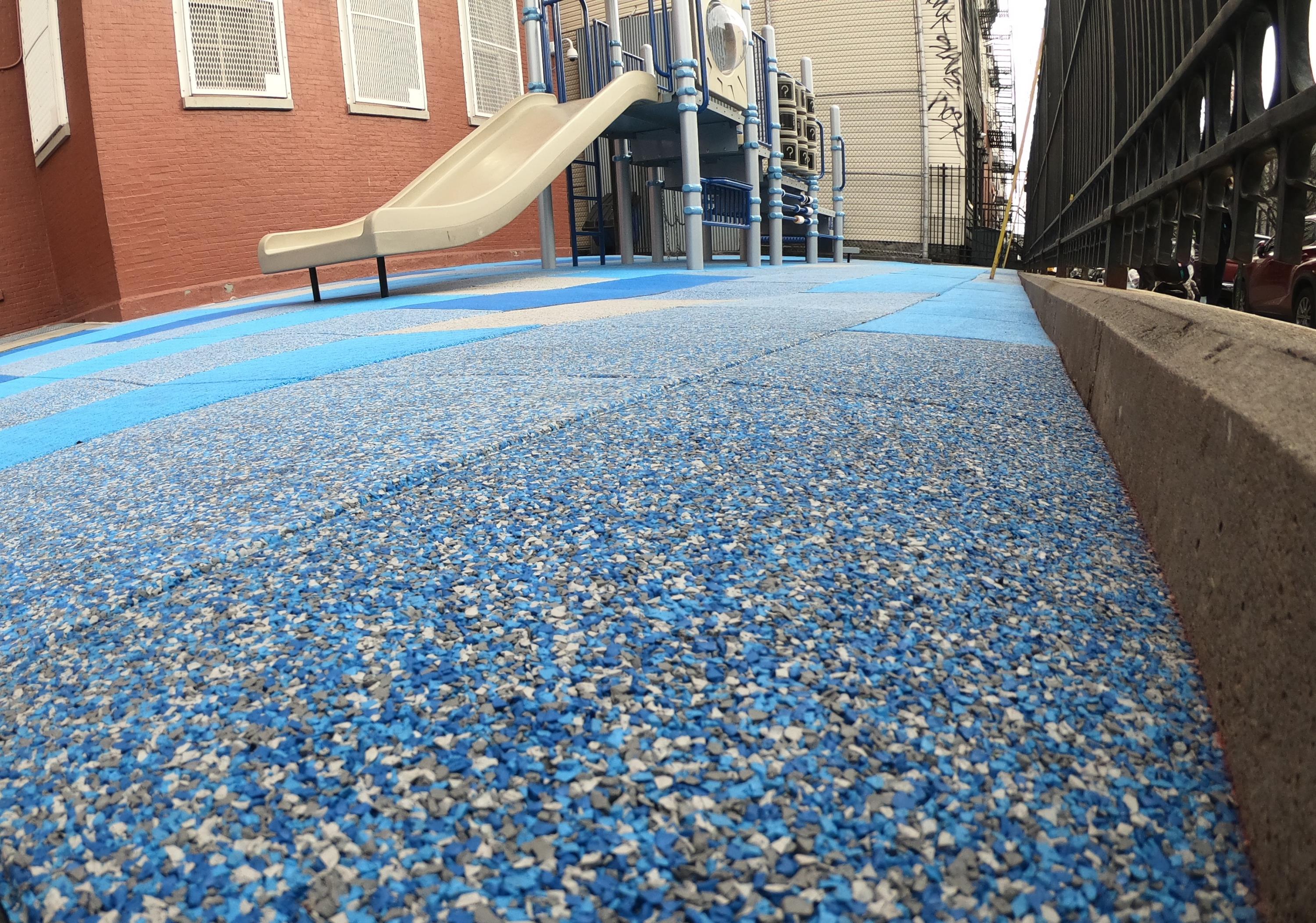 Safety Surfacing Rubber Chips | Play Surface Color Blending | Rubber Paver Color Blends | Custom ...